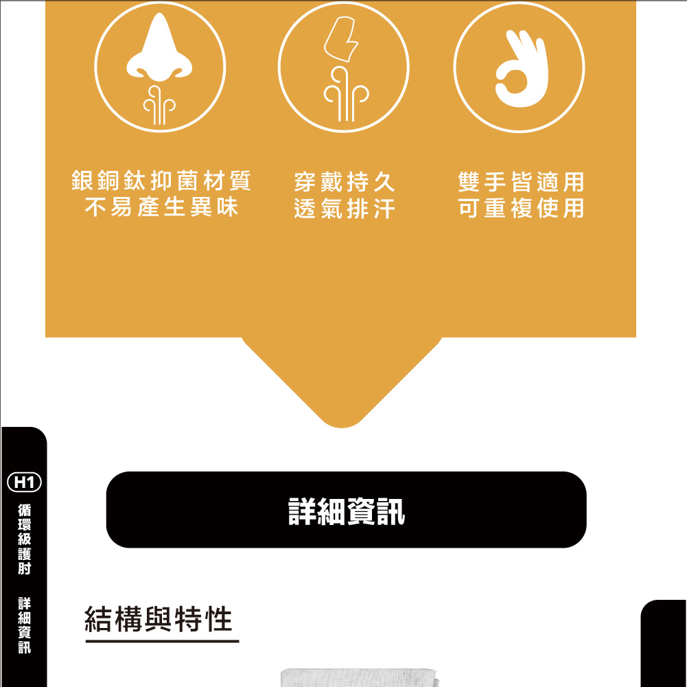 新北教產優購站. ACTife-H1 循環級護肘(2入)